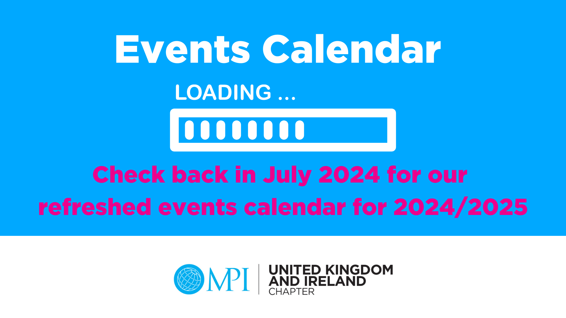 MPI UK & Ireland - Upcoming Events
